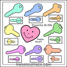 Keys to a Happy Heart - Members Resource Room - Bible Crafts and Lessons