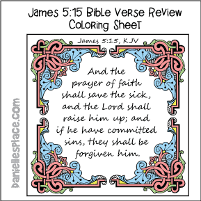 James 5:15 Bible Verse Review Activities - Members Resource Room ...